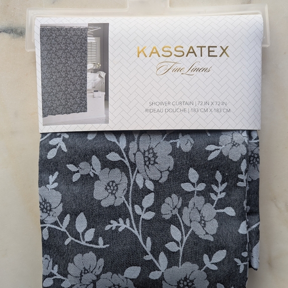 Kassatex | Bath | New Kassatex Blue Floral Shower Curtain 72 X 72 | Poshmark